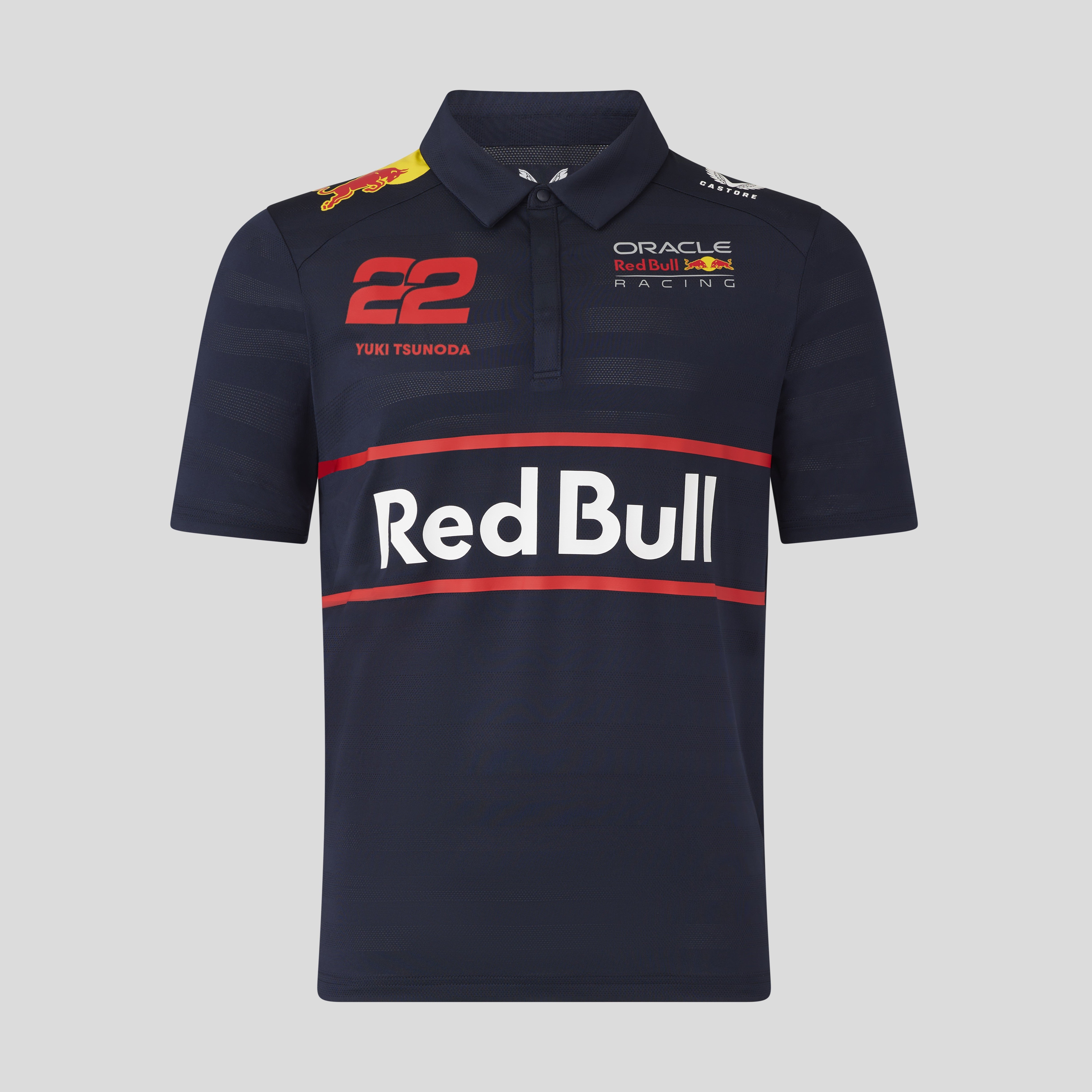 Red Bull Racing F1 Team 2025 Short Sleeve Polo Shirt Driver Yuki Tsuno ...